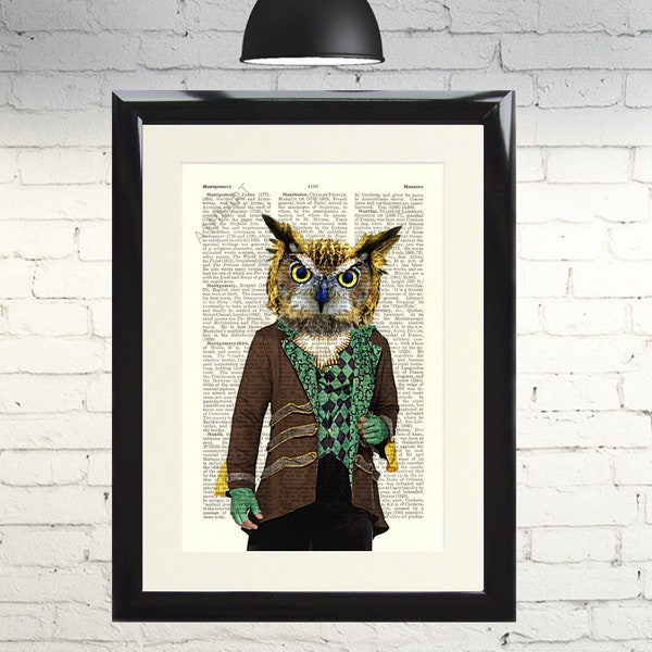 Owl Dictionary Art - Etsy