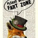 Toilet Bathroom Sign Beware Fart Zone Dictionary Page Steampunk Fox ...