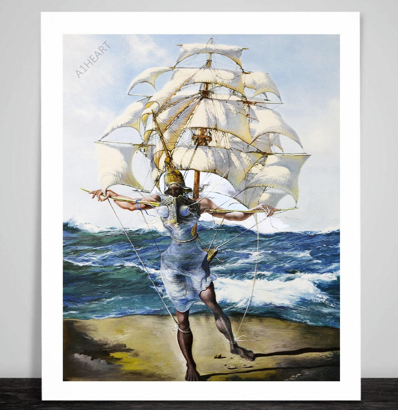 The Ship by Salvador Dali Print Poster. Art Artist. Sailing Boat With ...
