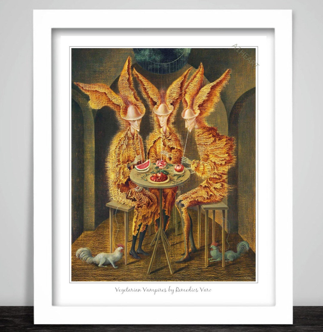 Vegetarian Vampires by Remedios Varo Art Print. Vampire Blood Sucker ...