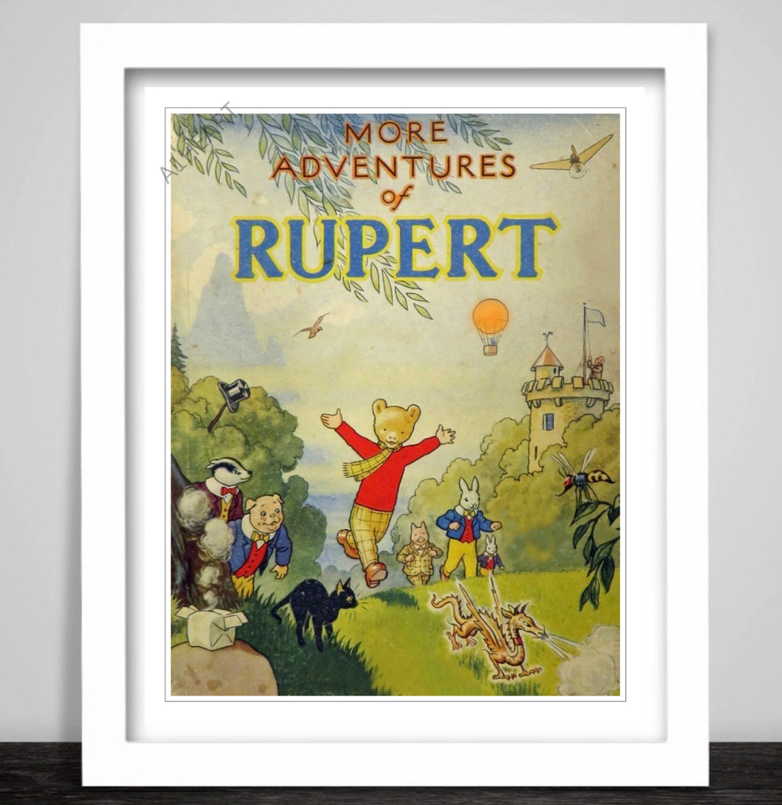 Rupert Bear Annual Book. Kids Poster Print for New Baby - Etsy UK
