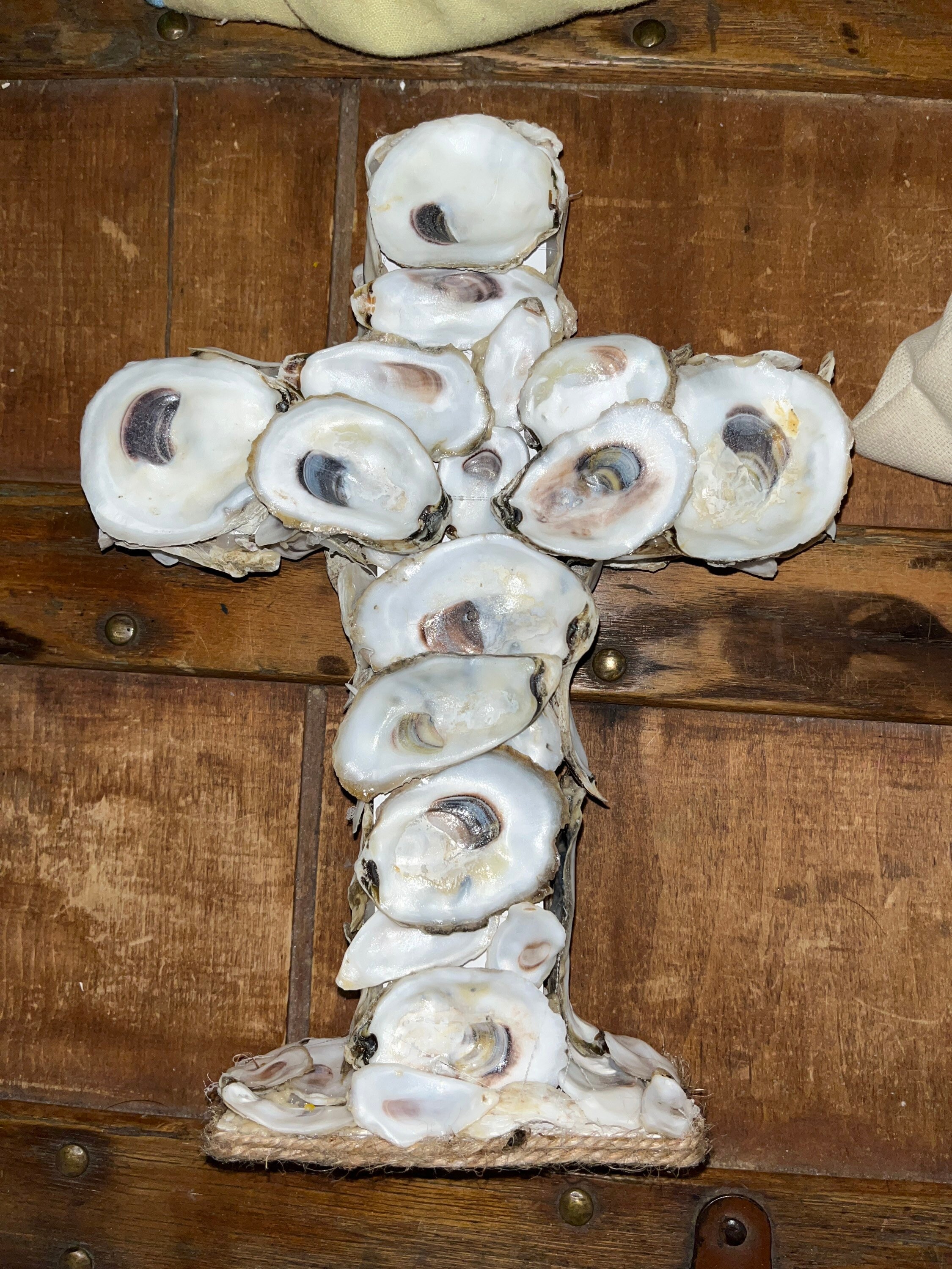 Oyster Shell Stand up Cross - Etsy