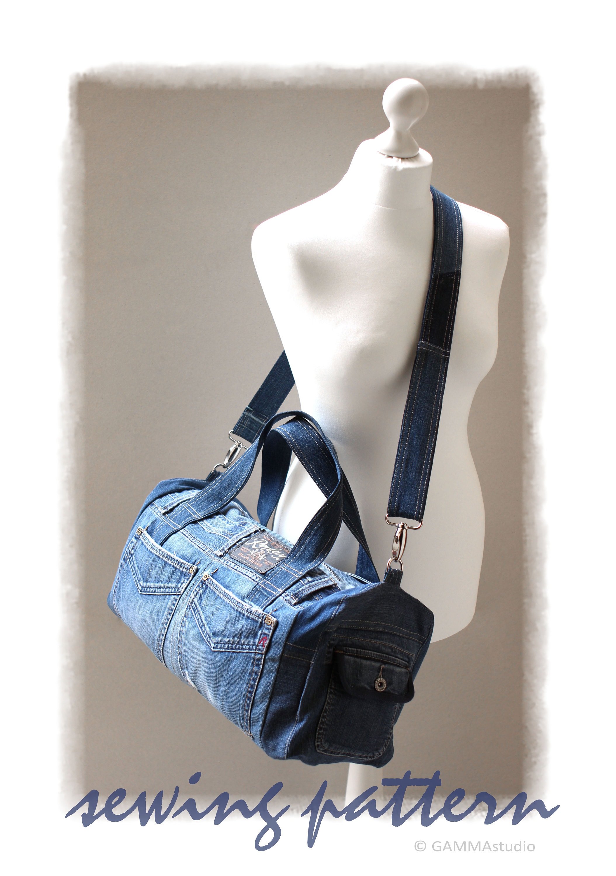 Sewing Denim Bag PATTERN DIY Denim Bag Bag Tutorial Make - Etsy