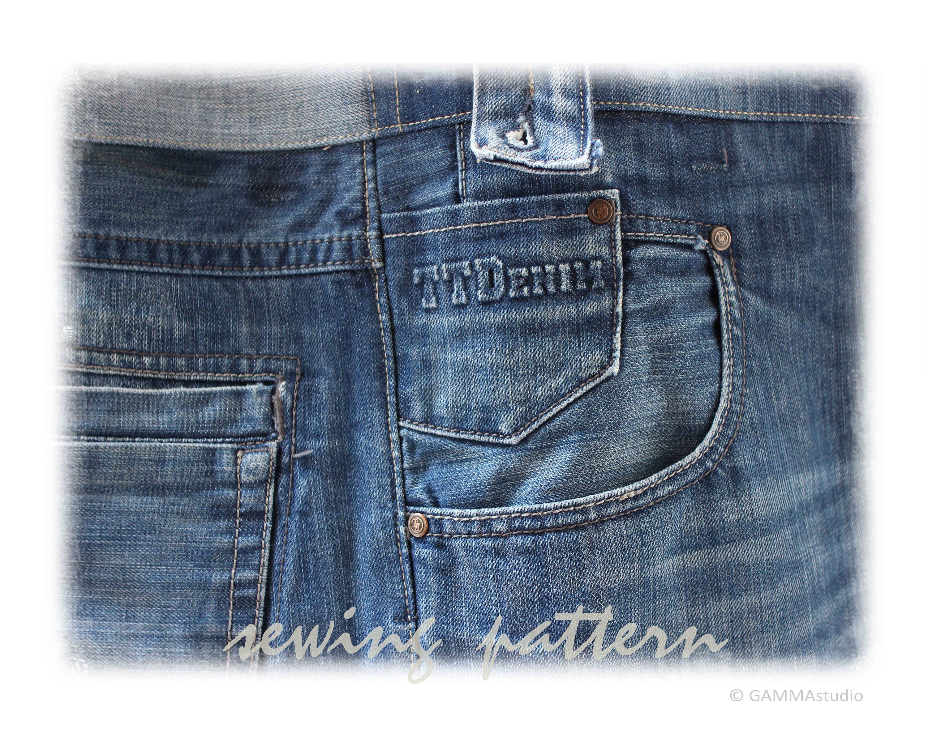 Sewing Denim Bag PATTERN DIY Denim Bag Jean Bag Tutorial - Etsy