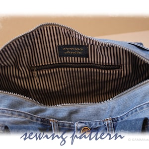 Sewing Denim Bag PATTERN, DIY Denim Bag, Bag Tutorial, Make Your Own ...
