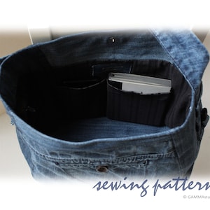 Sewing Denim Bag PATTERN, DIY Denim Bag, Jean Bag TUTORIAL, Make Your ...