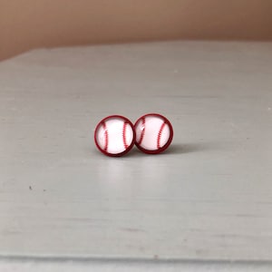 Baseball Studs, Baseball, Summer, Baseball Druzy, Baseball Earrings ...