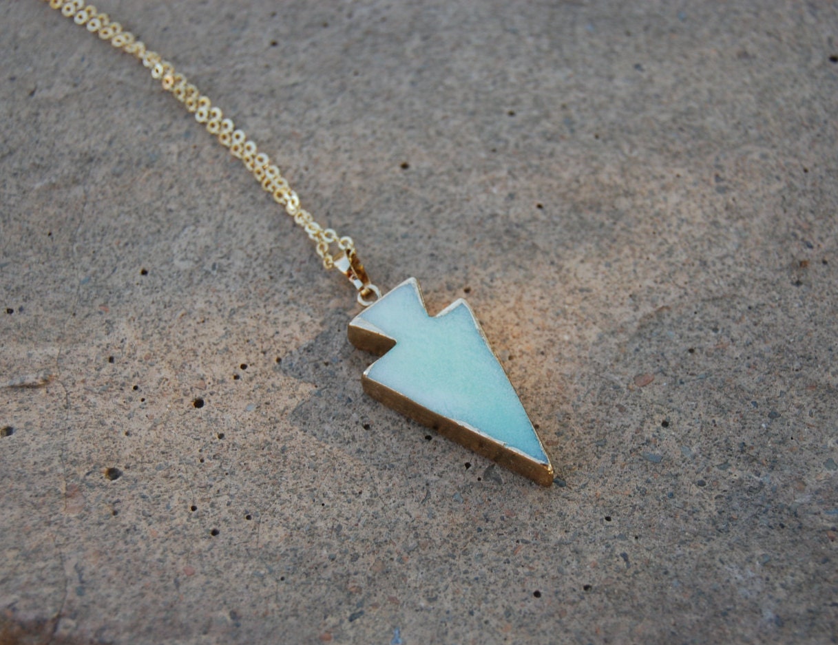 Jade Arrowhead Necklace, Arrowhead Necklace, Jade Pendant, Jade ...