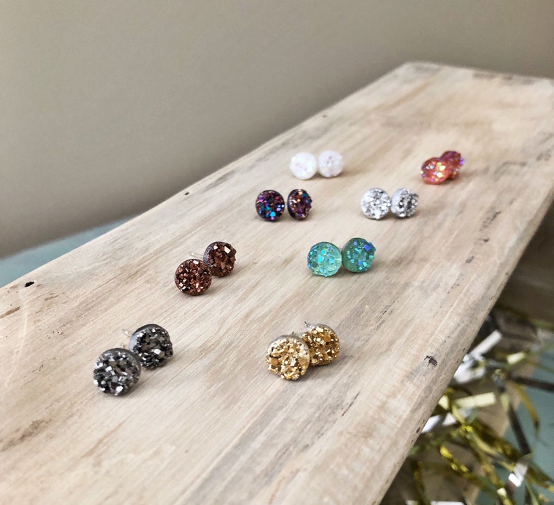 Raw Druzy Studs Druzy Earrings Small Druzy Studs Christian - Etsy Raw Druzy Studs Druzy Earrings Small Druzy Studs Christian - Etsy
