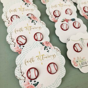 Baseball Studs, Baseball, Summer, Baseball Druzy, Baseball Earrings ...