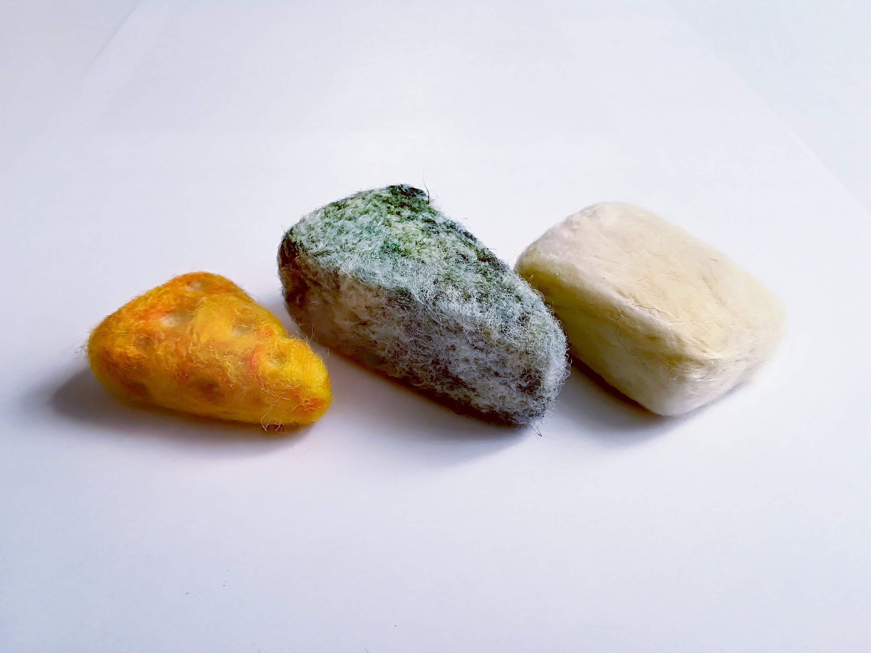 Felted Cheese Platter, Felt Cheese, Needle Felted Woolen Cheese, Needle ...