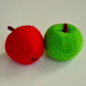 Felt Apple, Felted Apple, Needle Felted Woolen Fruit, Felt Apple ...