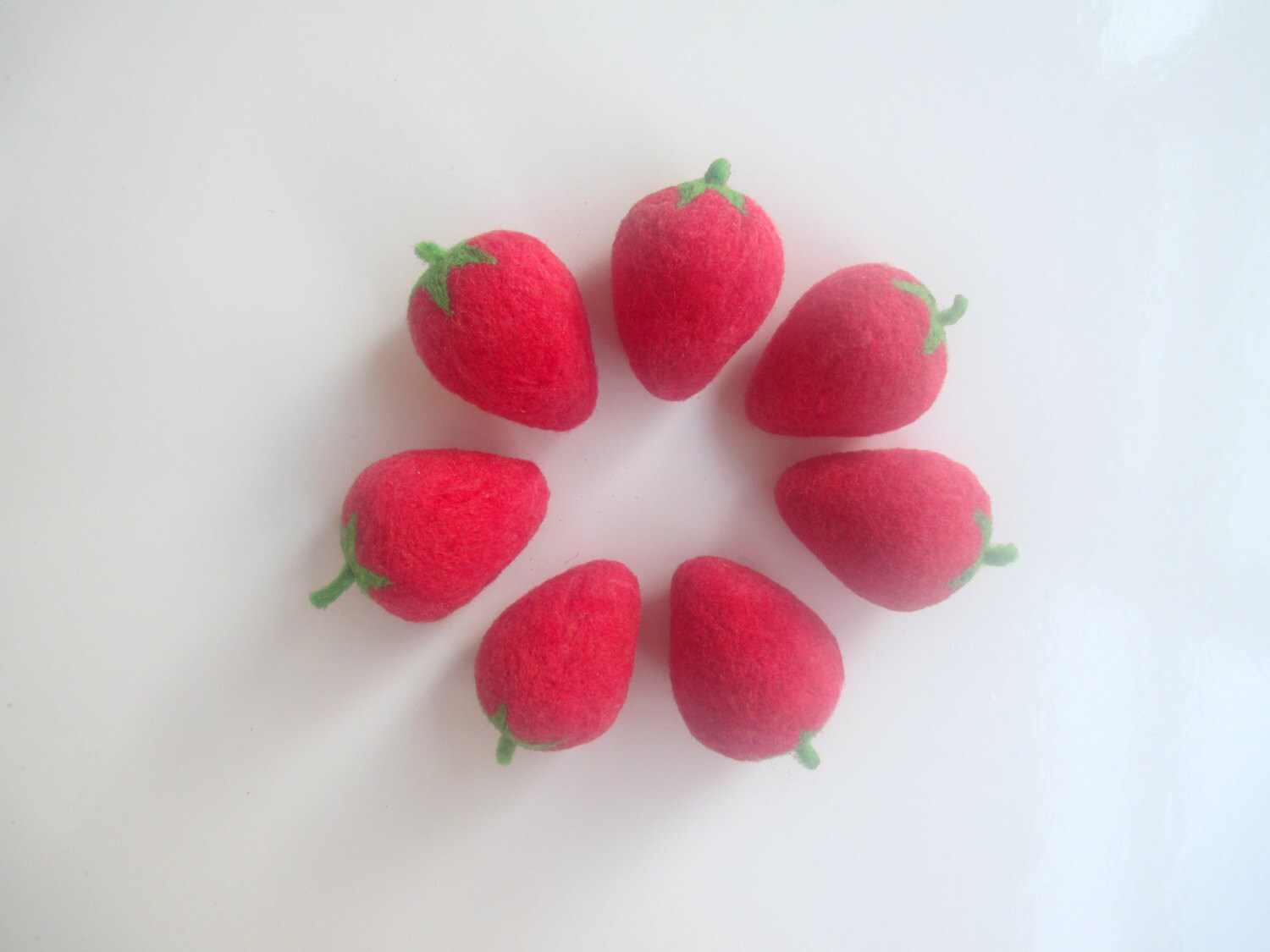 Set of 7 Felt Strawberries Needle Felted Fruits Strawberries - Etsy Canada