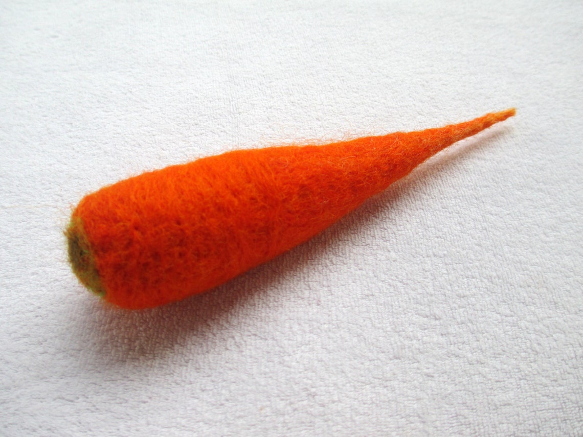 Needle Felted Woolen Carrot, Play Food, Felted Vegetables, Felt Carrot ...