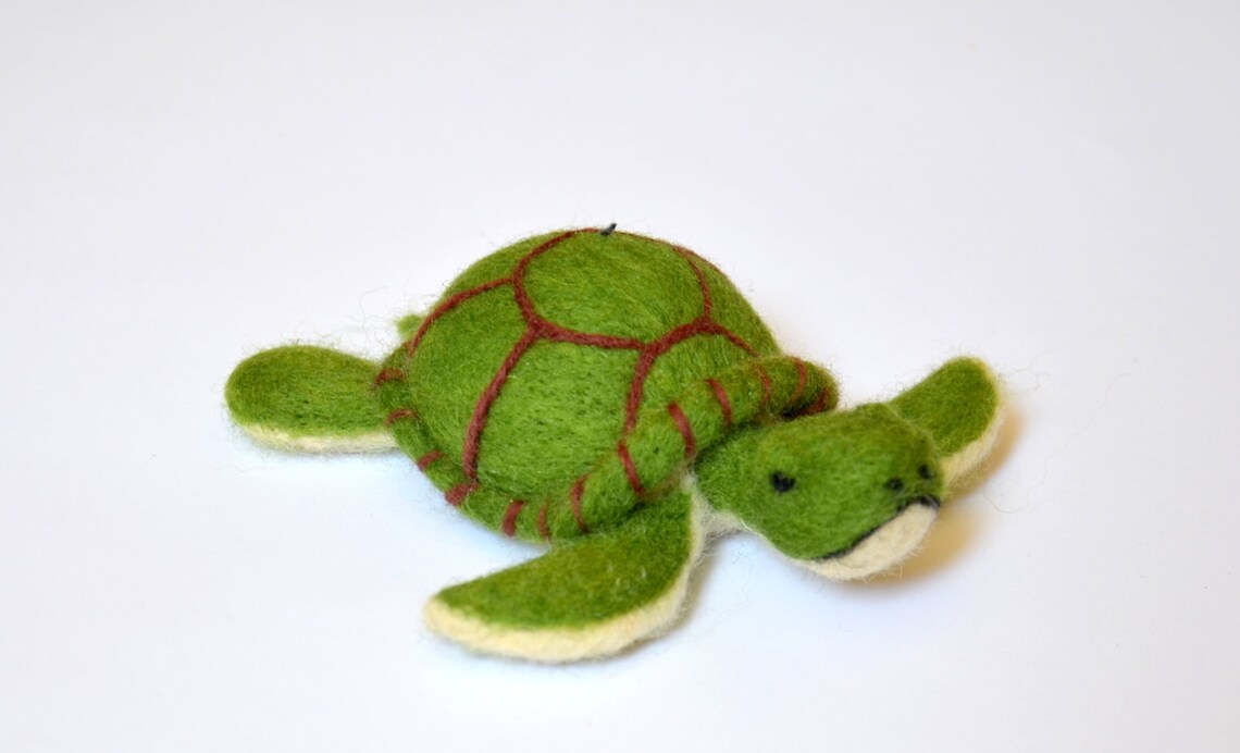 Needle Felted Woolen Animal Turtle, Felt Wool Toy, Soft Sculpure - Etsy