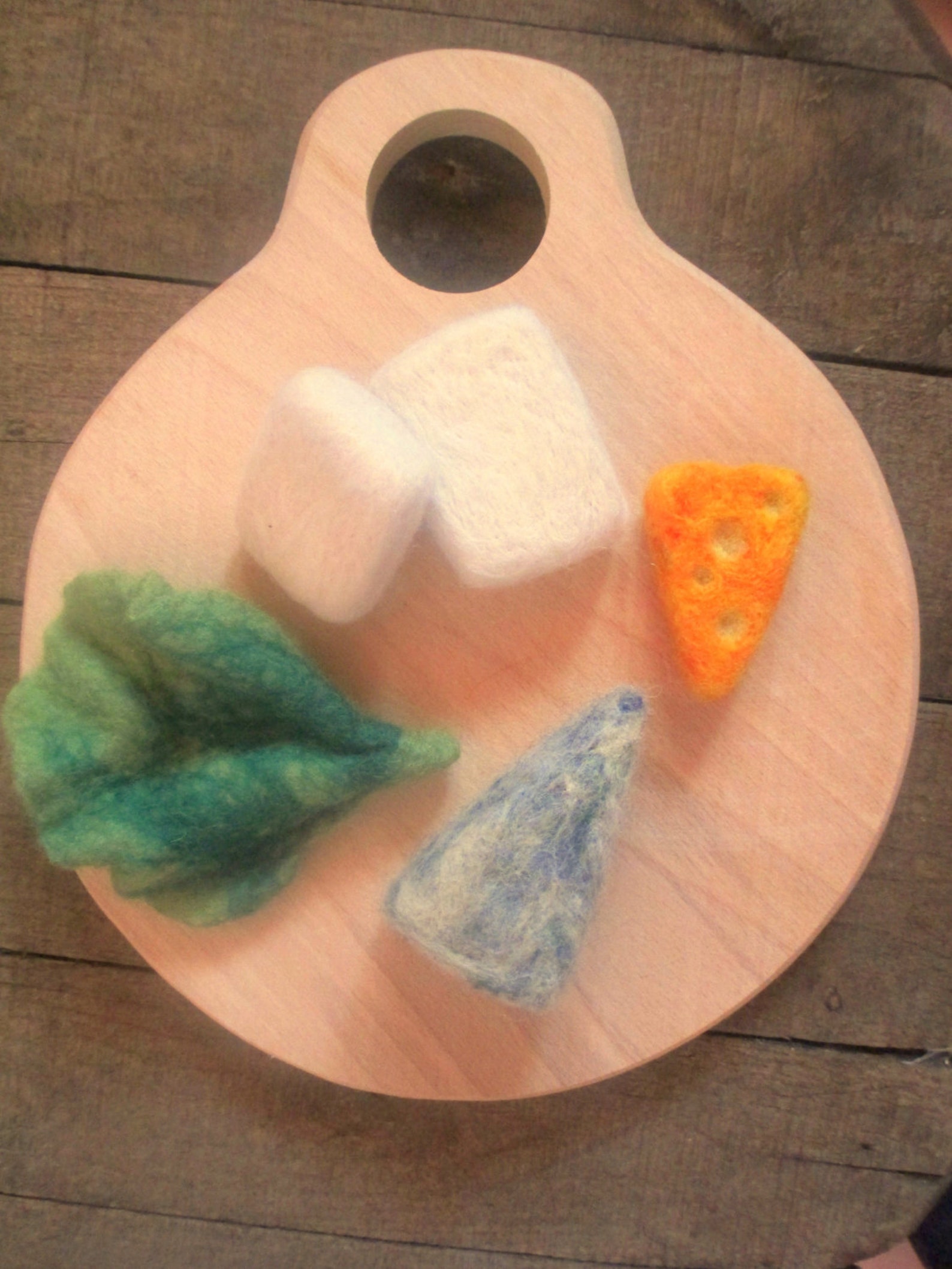 Felted Cheese Platter, Felt Cheese, Needle Felted Woolen Cheese, Needle ...