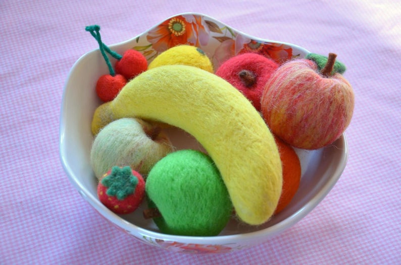 Needle Felted Banana Felt Banana Needle Felted Woolen - Etsy
