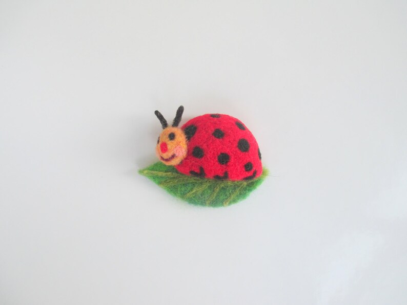 Felted Brooch Ladybug Felt Ladybug Needle Felted Ladybug - Etsy