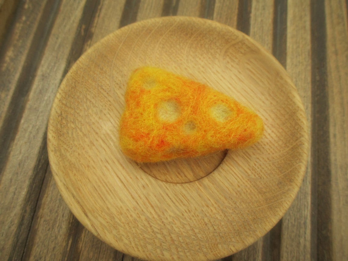 Felted Cheese Platter, Felt Cheese, Needle Felted Woolen Cheese, Needle ...