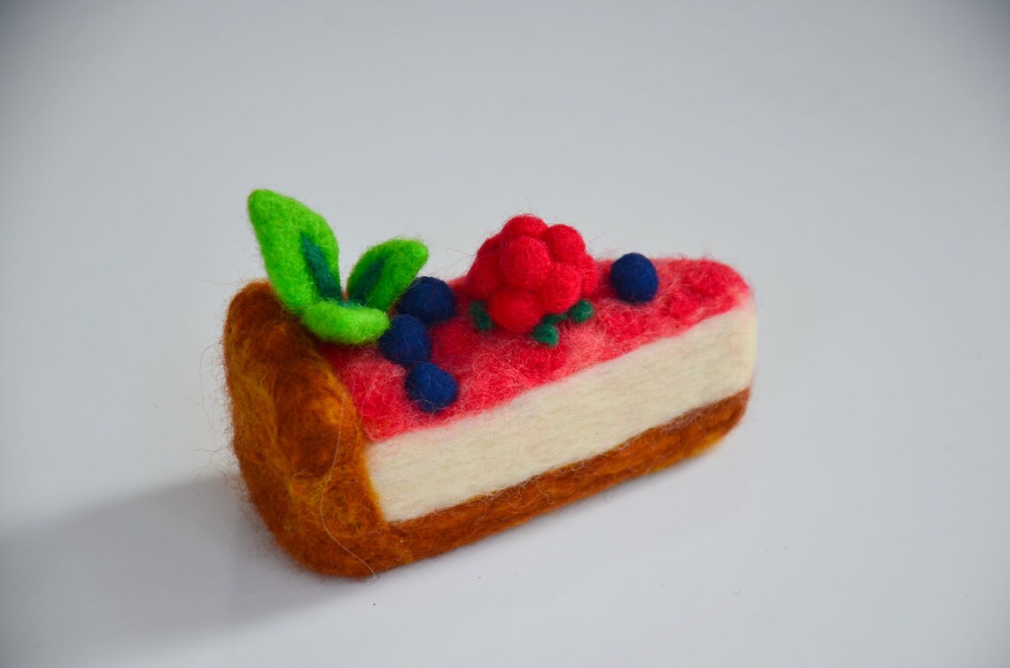 Felted Cheesecake, Felt Cake, Felt Cheesecake, Needle Felted Cake ...