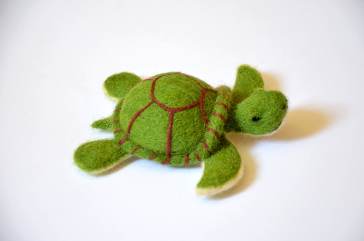 Needle Felted Woolen Animal Turtle Felt Wool Toy Soft | Etsy