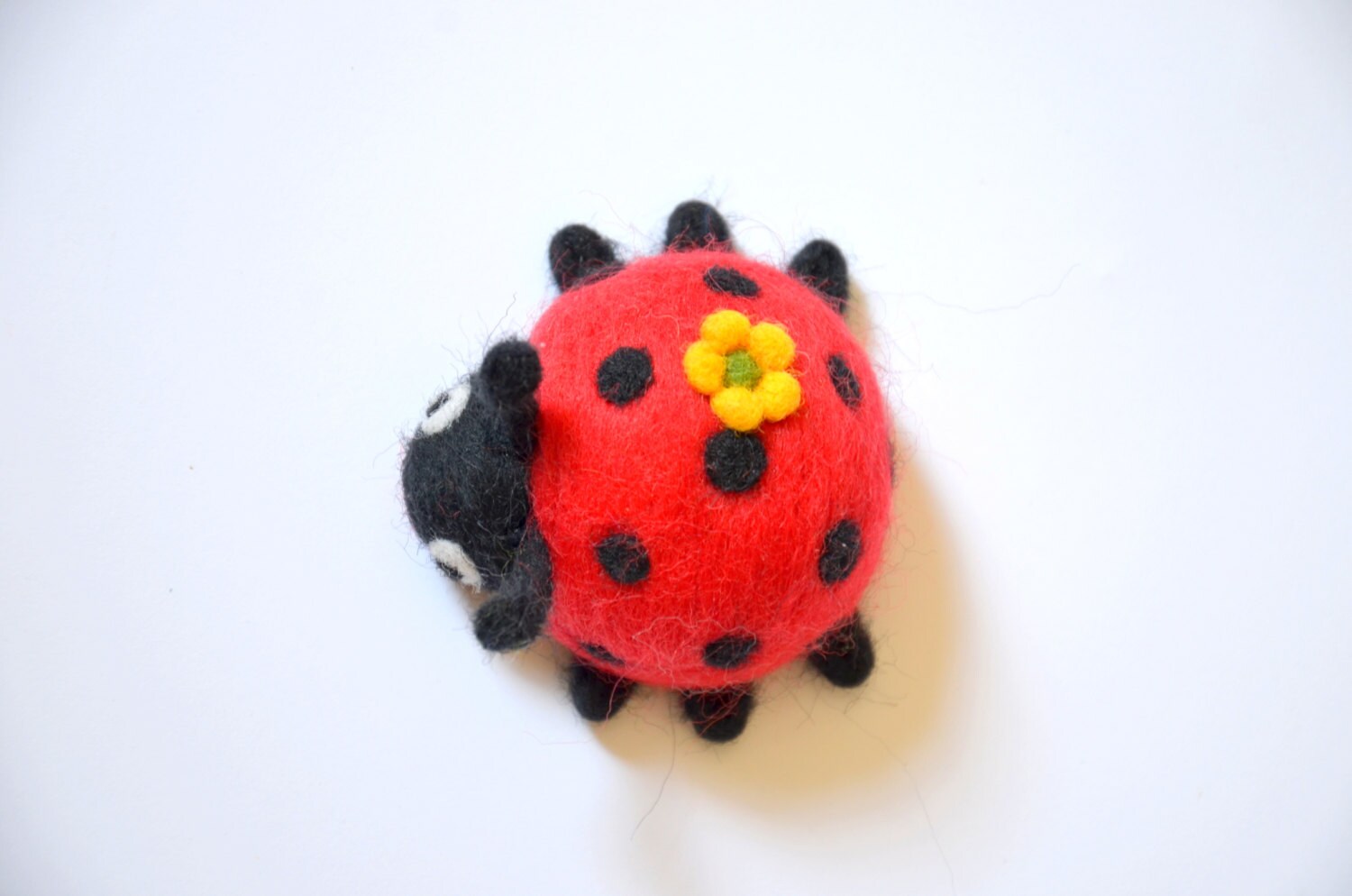 Needle Felted Woolen Ladybug, Felt Ladybug, Felted Ladybug, Soft ...