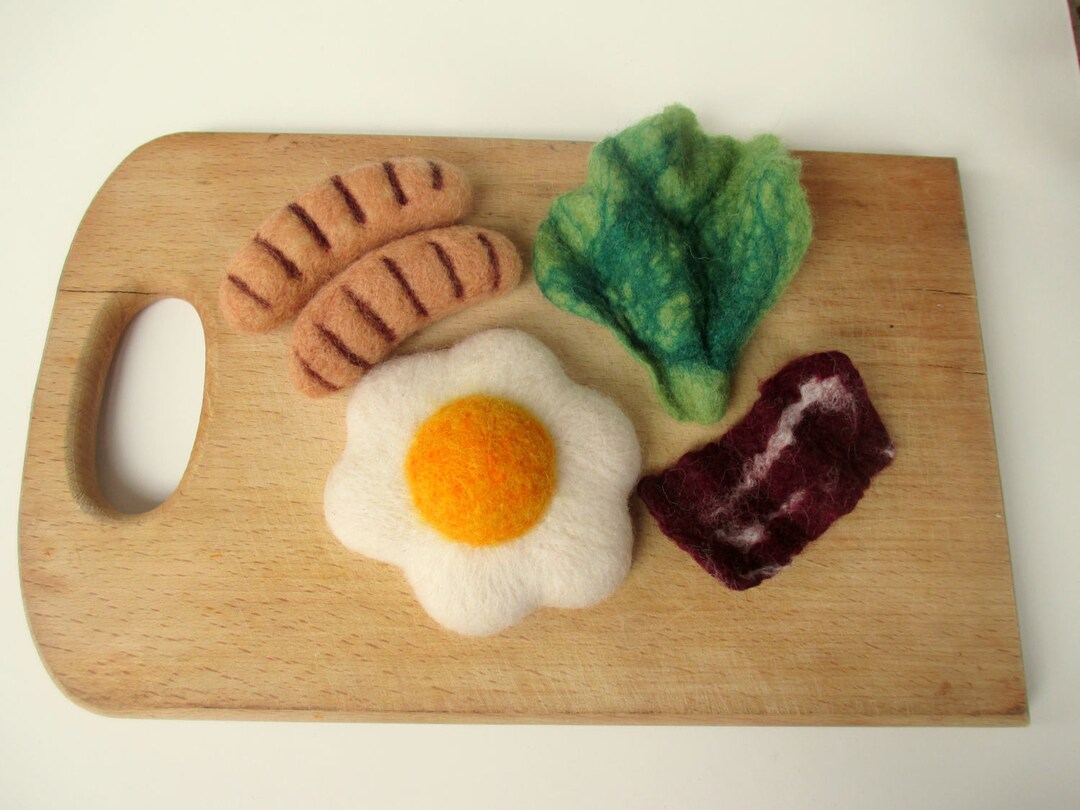 Felted English Breakfast, Needle Felt Breakfast, Felted Wool Food ...