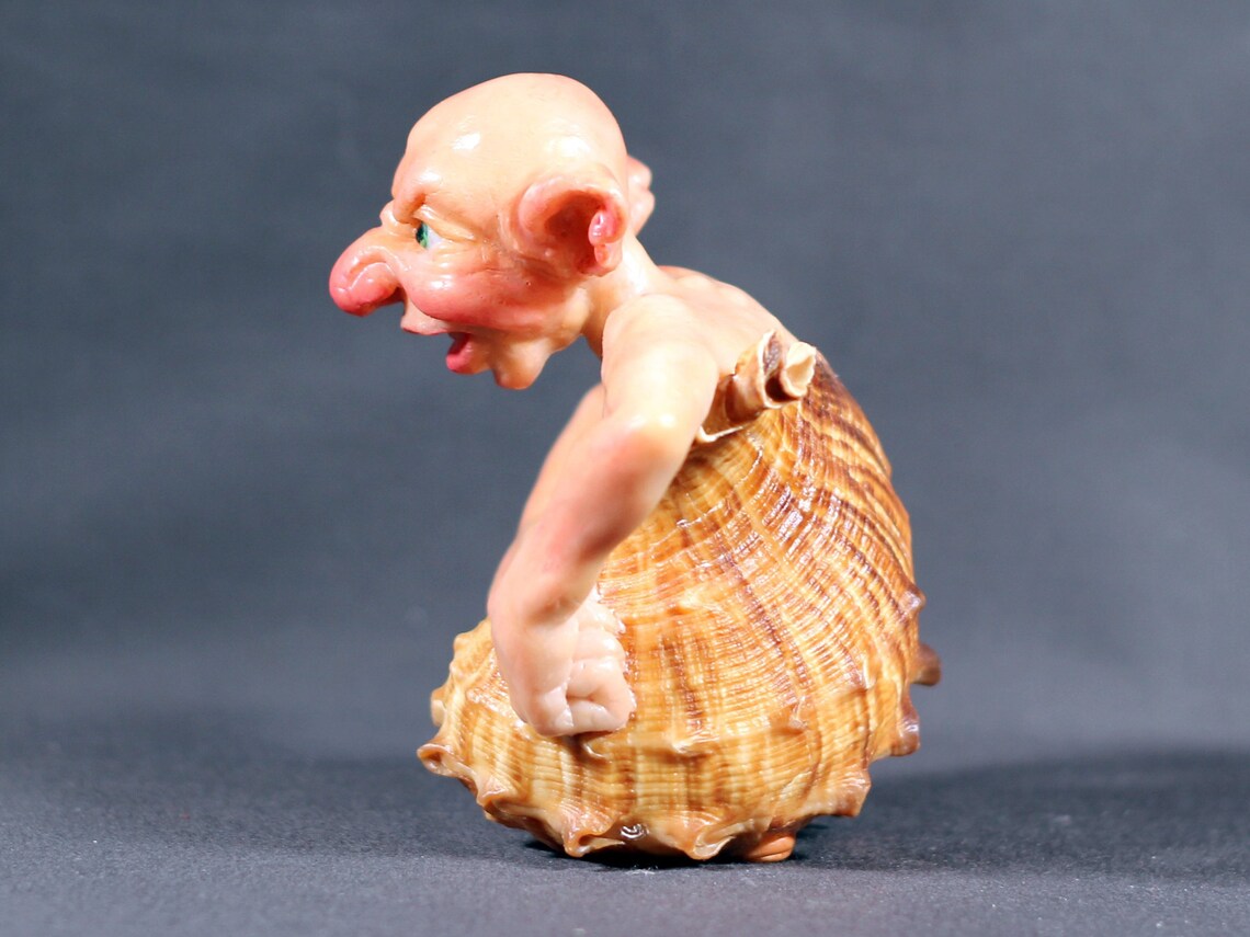 Cranky Shell Dweller. Seashell Hermit. Sea Monster. Funny | Etsy