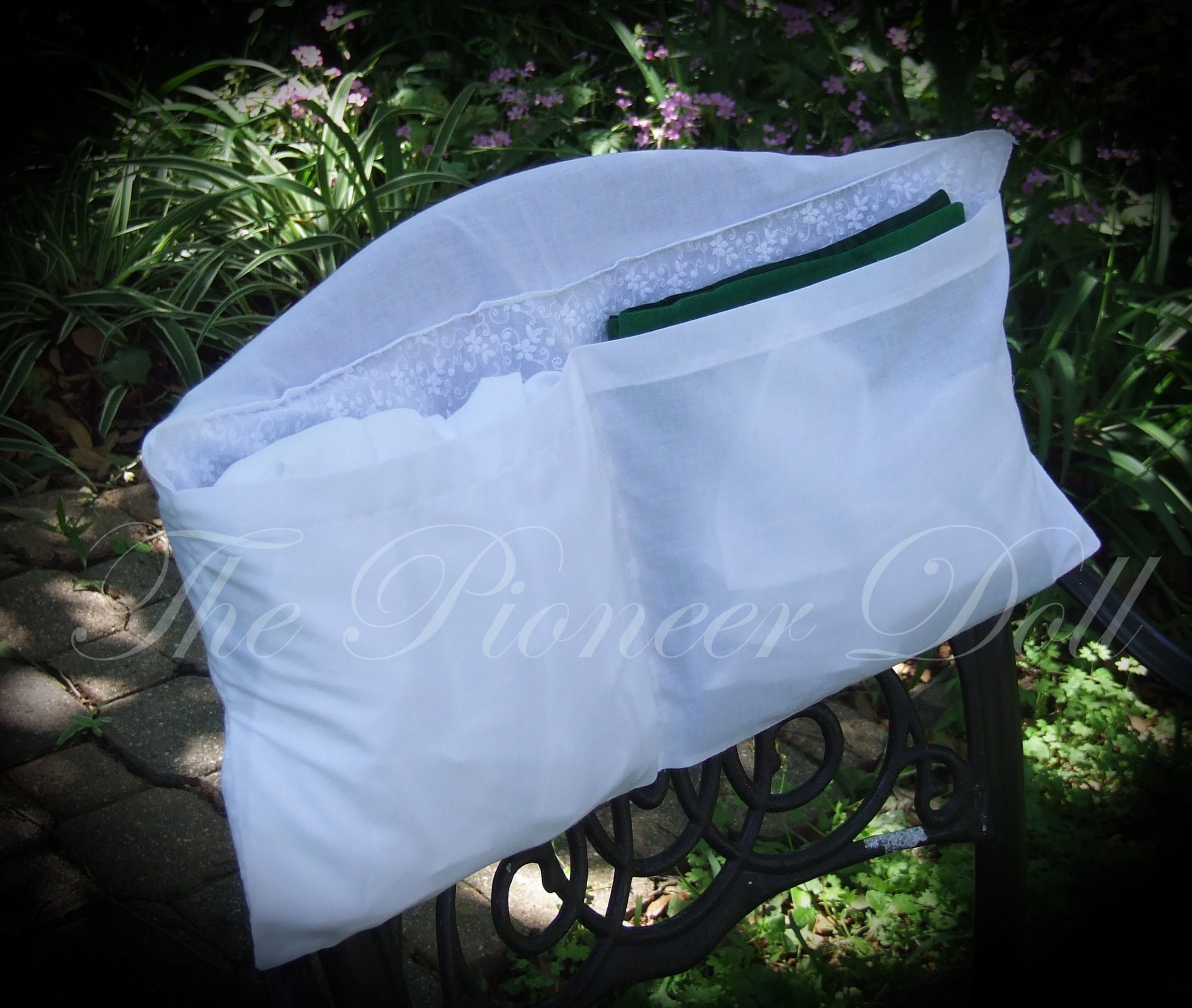 Fits Over Your Chair LDS Temple Envelope floral Embroidery 100% Cotton ...