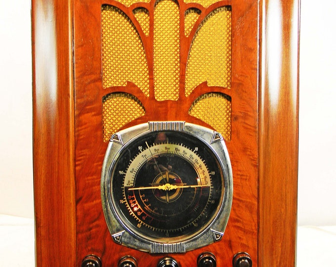 Silver Marshall Model 846 Tombstone 1935 Am/shortwave Antique Radio ...