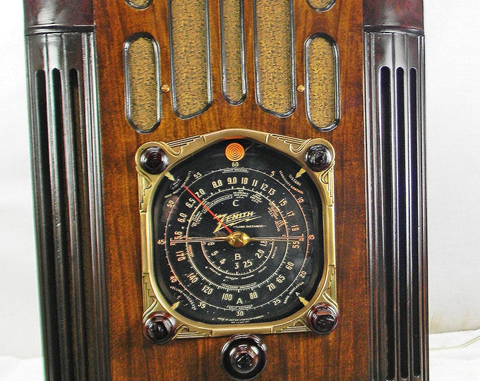 1937 Zenith Am/shortwave Tombstone Radio 6S229, Elec Restored - Etsy