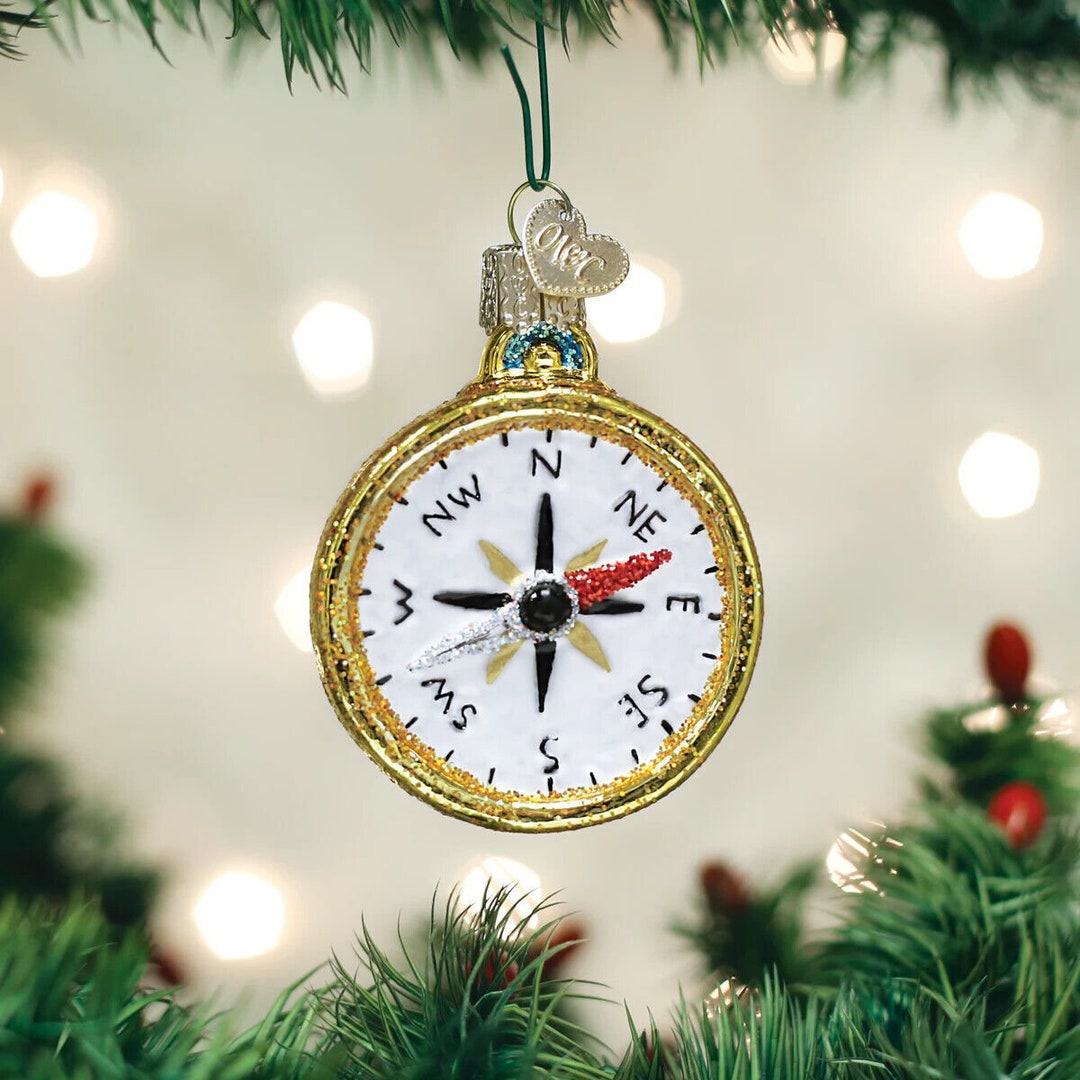 Old World Christmas Compass Glass Christmas Ornament 36226 - Etsy