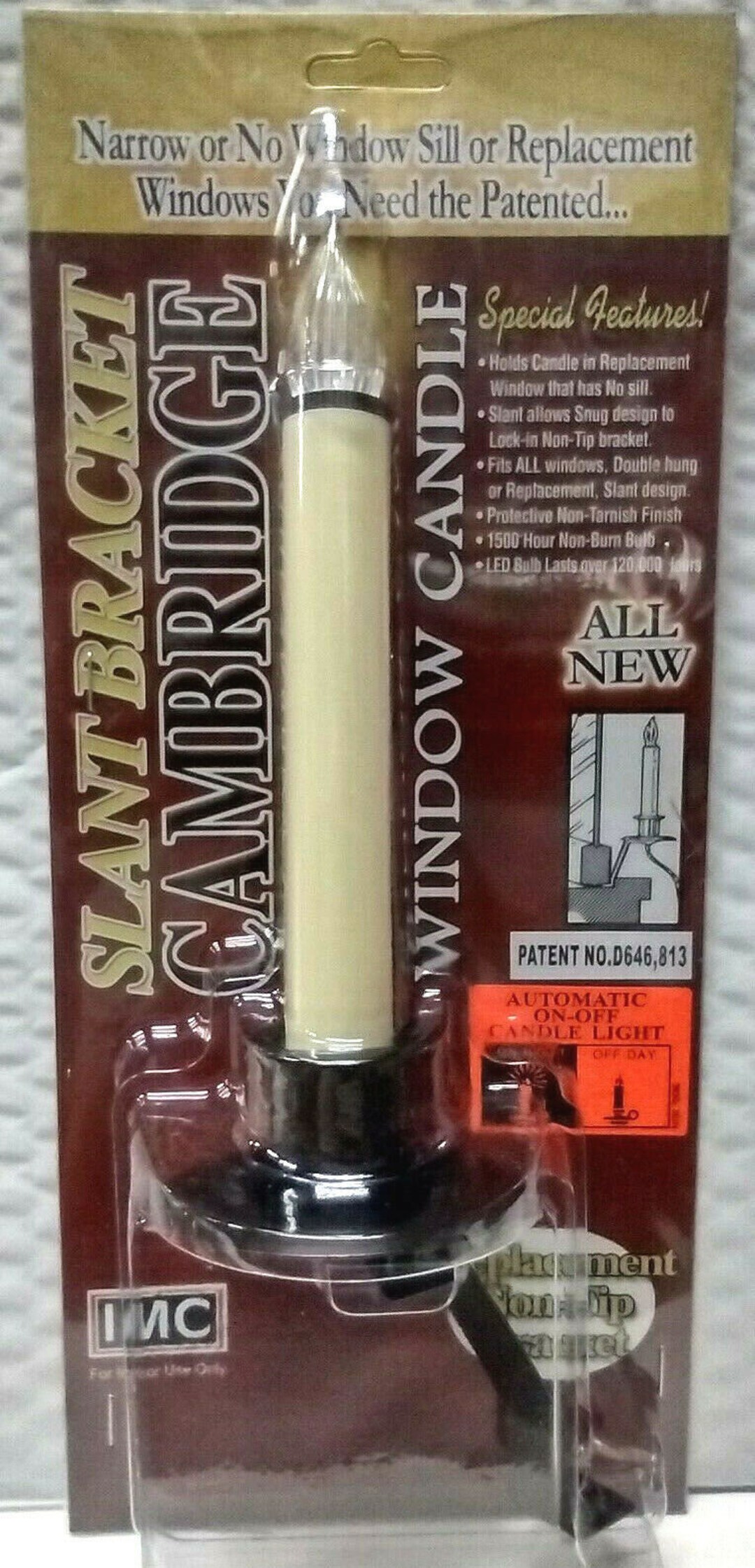 Slant Bracket Cambridge B/O Led Window Candle W/bronze Finish - Etsy