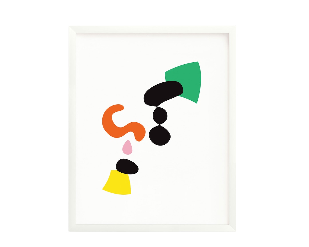 Nice Body • Abstract Shapes Wall Art: Colorful Minimalist Giclée Art ...