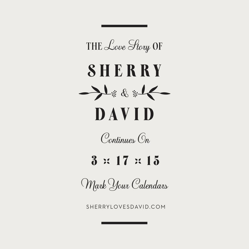 Modern Save the Date Stamp Custom Stamp Personalized - Etsy