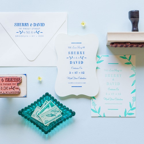 Modern Save the Date Stamp Custom Stamp Personalized - Etsy