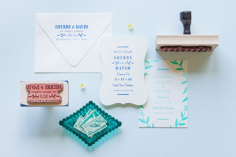 Modern Save the Date Stamp Custom Stamp Personalized - Etsy