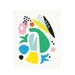Abstract Shapes Print, pool Party, Bright Colorful Abstract Shapes Art ...