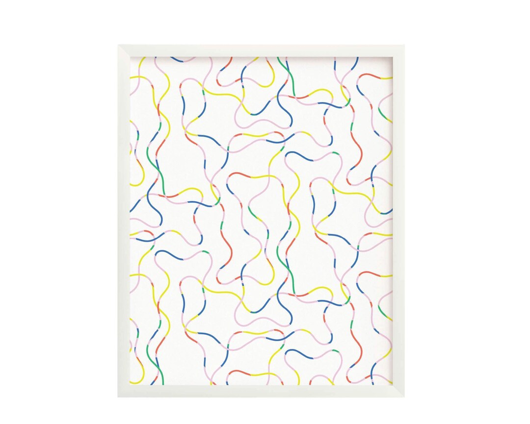 Magic Pencil : Rainbow Squiggle Archival Giclée Art Print, Multiple ...