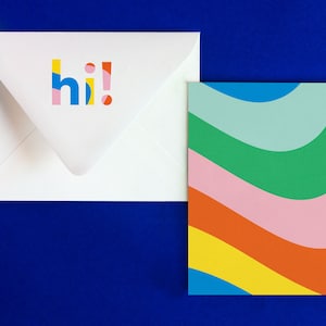 Hi Card, Hi Notevelope • Blank Pattern Card With Printed Envelope ...