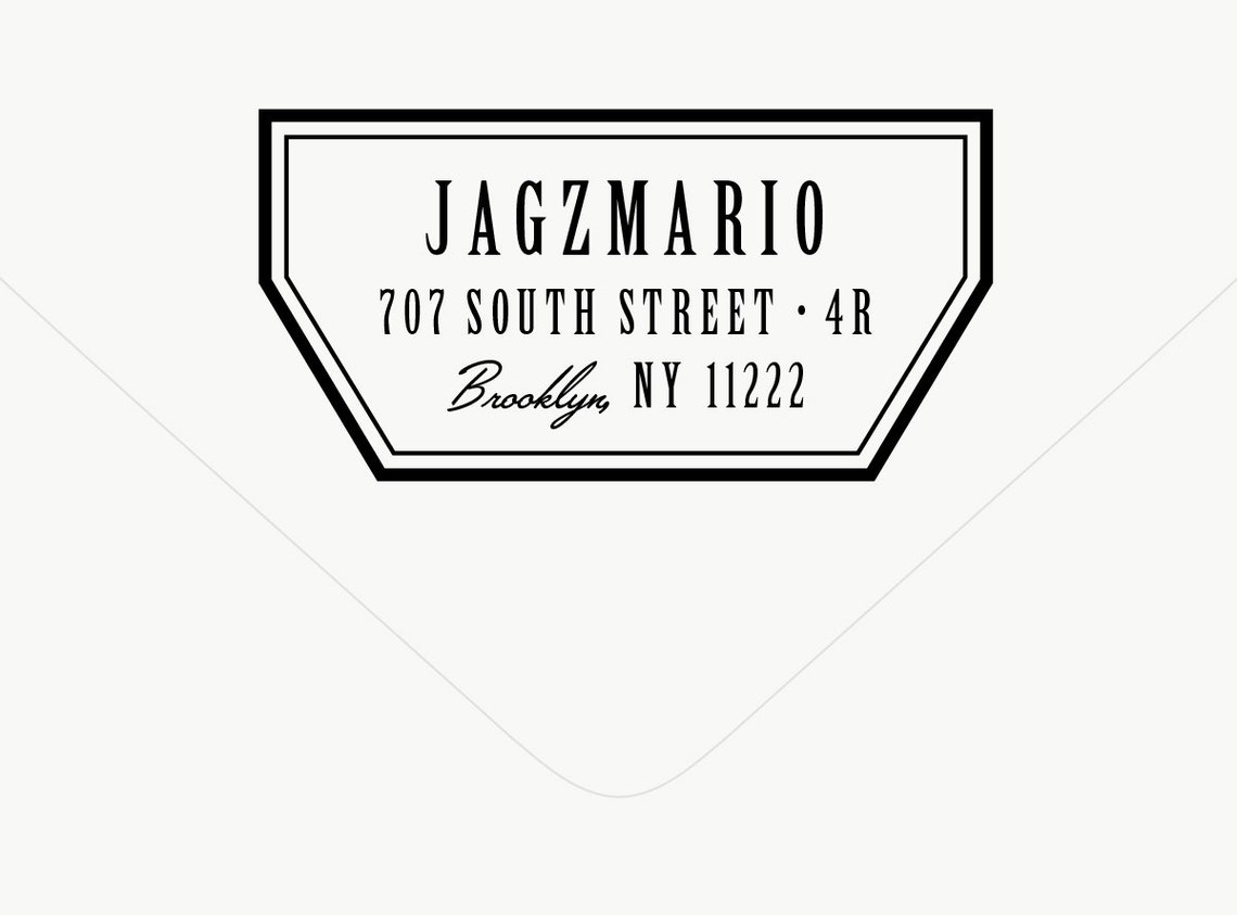Return Address Stamp Modern Custom Stamp Self Inking - Etsy