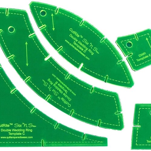 Cutrite Slit 'N Sew Double Wedding Ring Template Set - Etsy UK