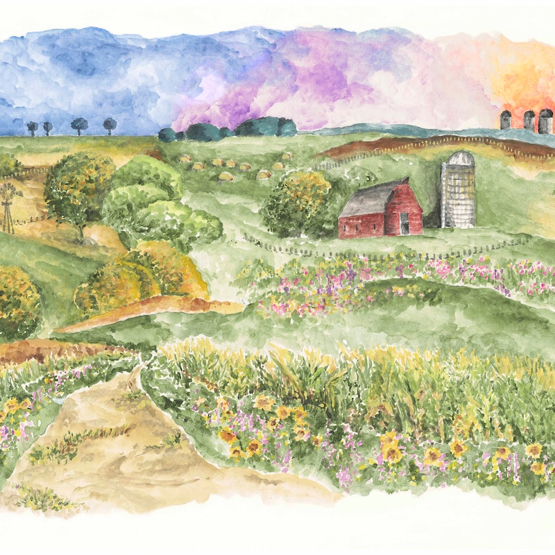 Iowa Landscape - Etsy