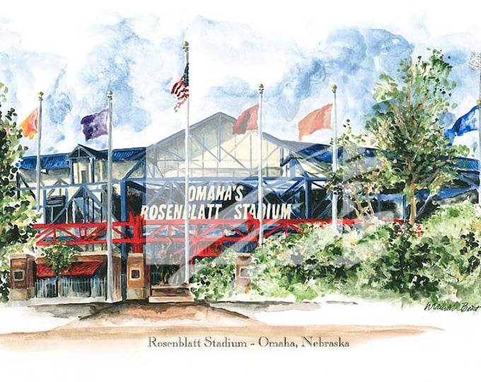 College World Series Omaha, Nebraska Art Print: Historic Rosenblatt ...