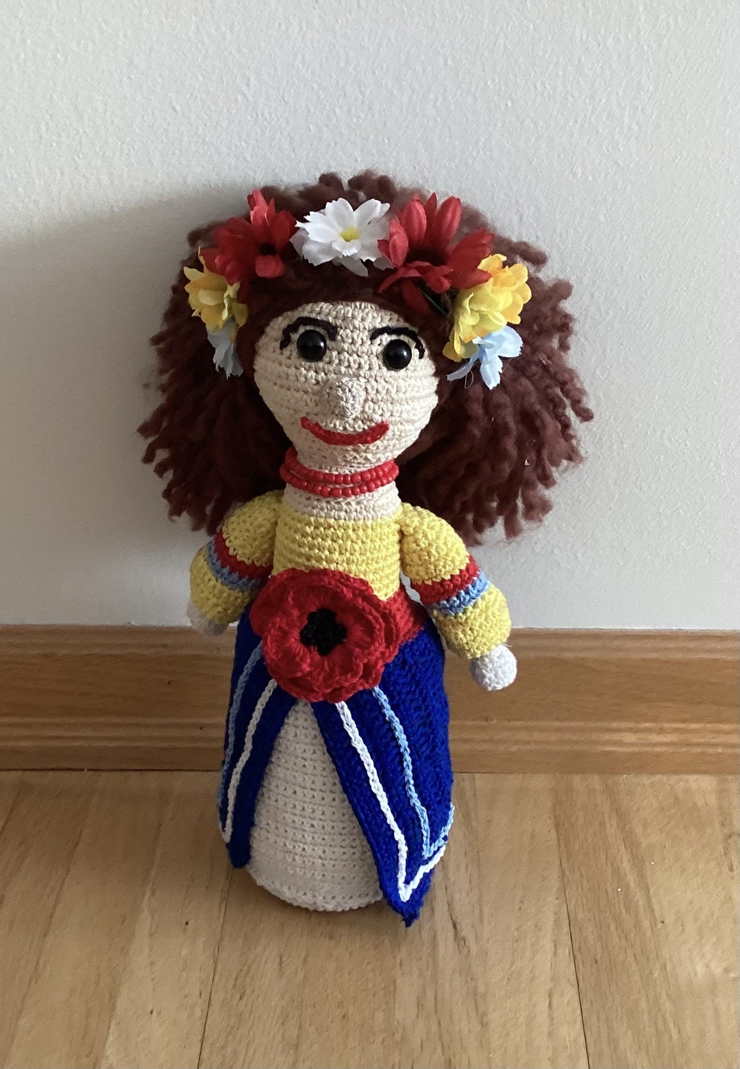 Hand Crafted Crochet Ukrainian Doll NEW Condition - Etsy