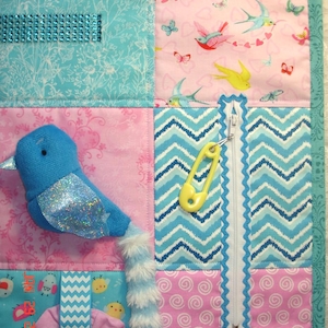 Ready Made Pink/blue Bluebird of Happiness Fidget Activity Tactile ...