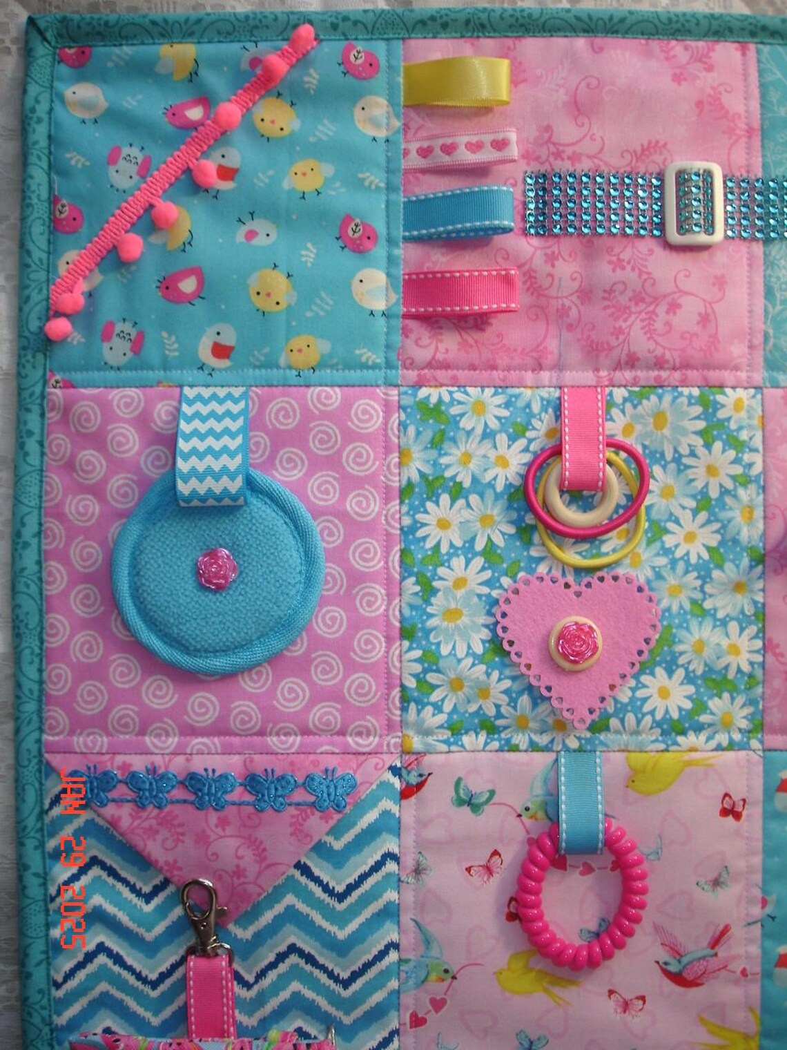Bluebird Fidget Sensory Tactile Activity Quilt Alzheimer's Dementia ...