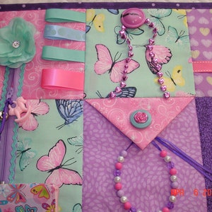Pastel Fidget Butterflies FROGS Activity Busy Tactile Sensory Quilt ...