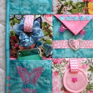 Bluebird of Happiness Teal Pink Roses Butterflies Fidget Activity ...