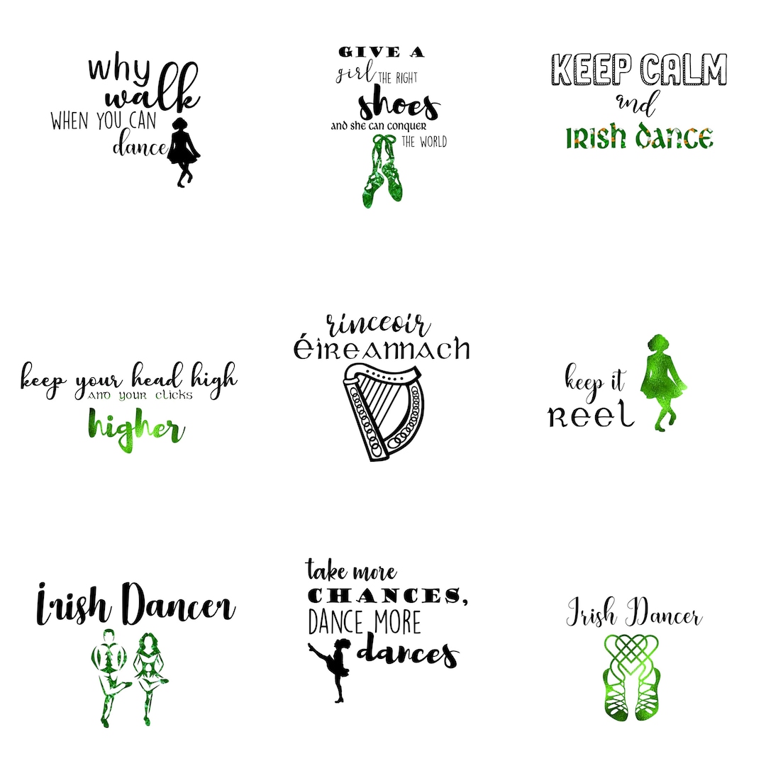 Irish Dancing SVG Printable - Clip Art Cutting File - Vinyl Transfer ...